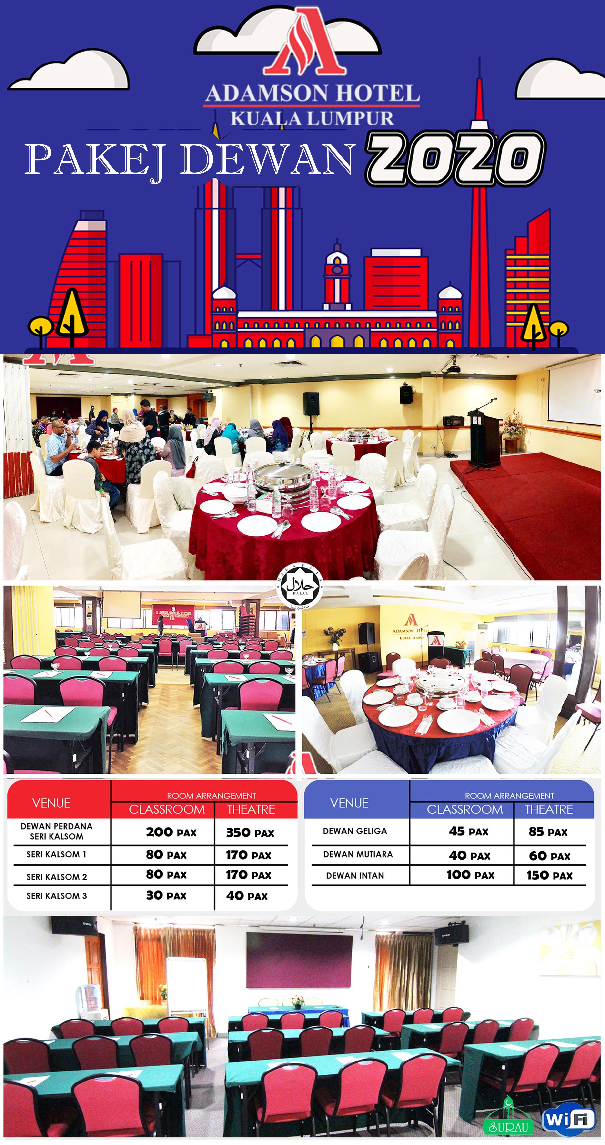 PAKEJ DEWAN 2020 – Adamson Hotel Kuala Lumpur